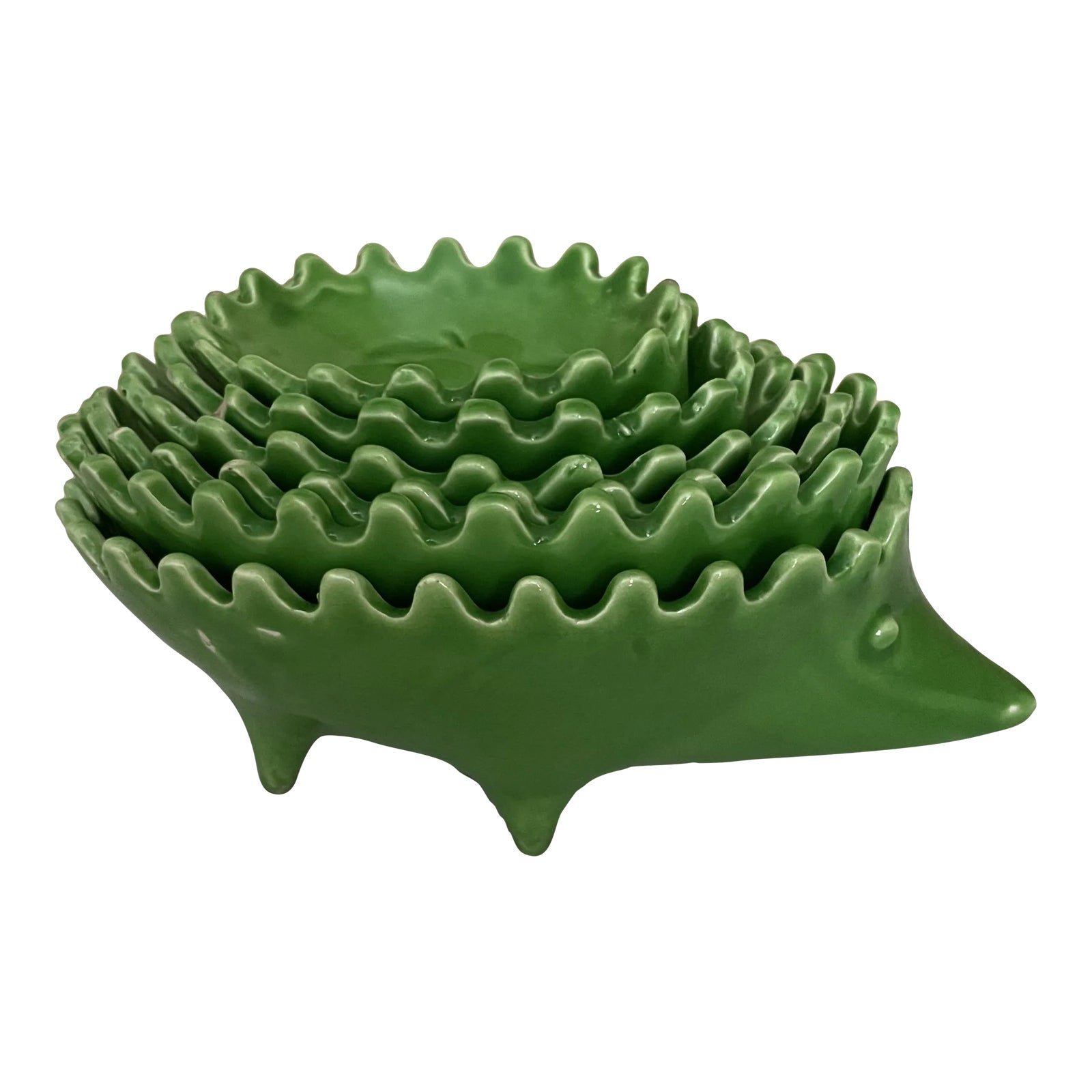 Vintage Nesting Hedgehog Catchall Bowls - Set of 6 | Chairish