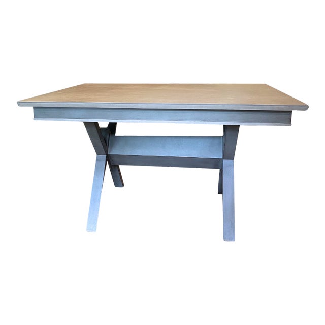 Grange French X-Frame Table With Ceramic Top | Chairish