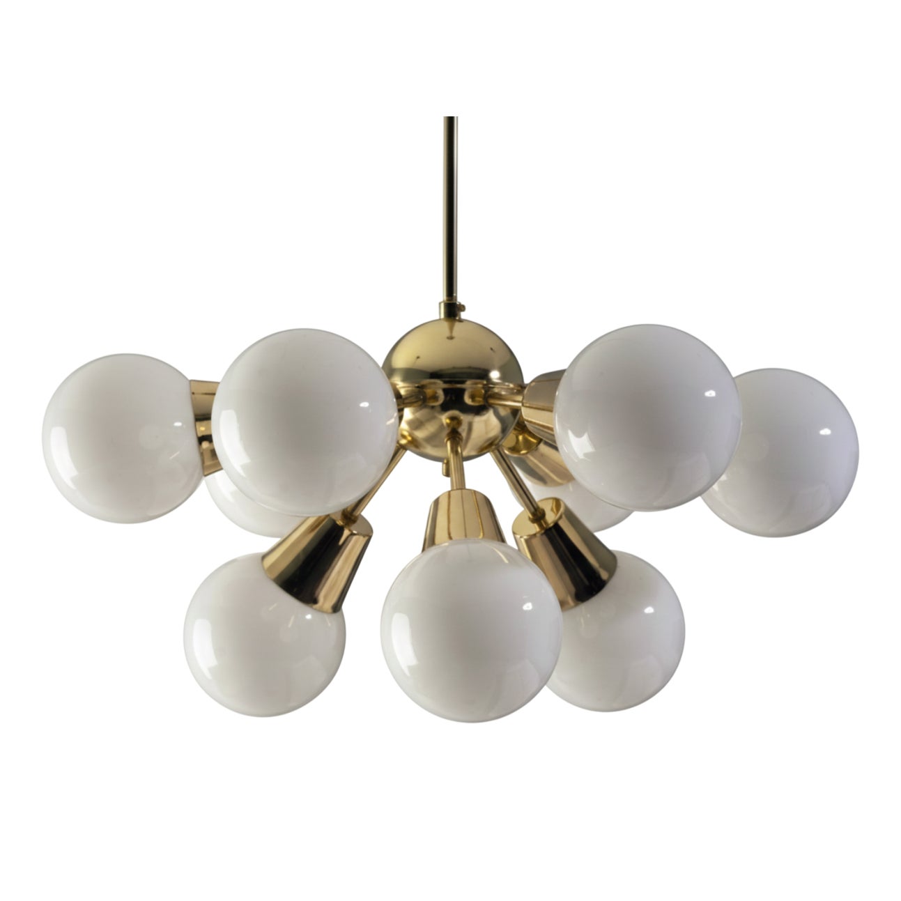 Nine-Arm Sputnik Chandelier from Jaroslav Bejvl Sr, Czechoslovakia ...