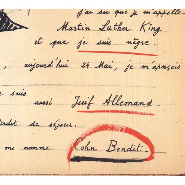 Artist Unknown Student Protest Poster, 1968 | Chairish