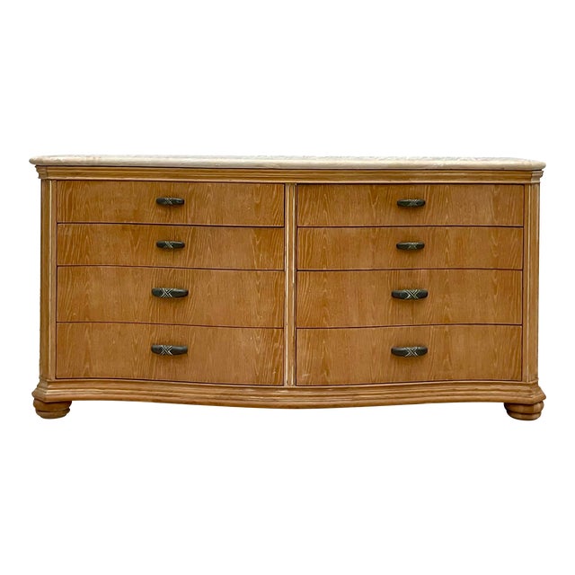 Late 20th Century Vintage Traditional Lexington Roll Front Dresser ...