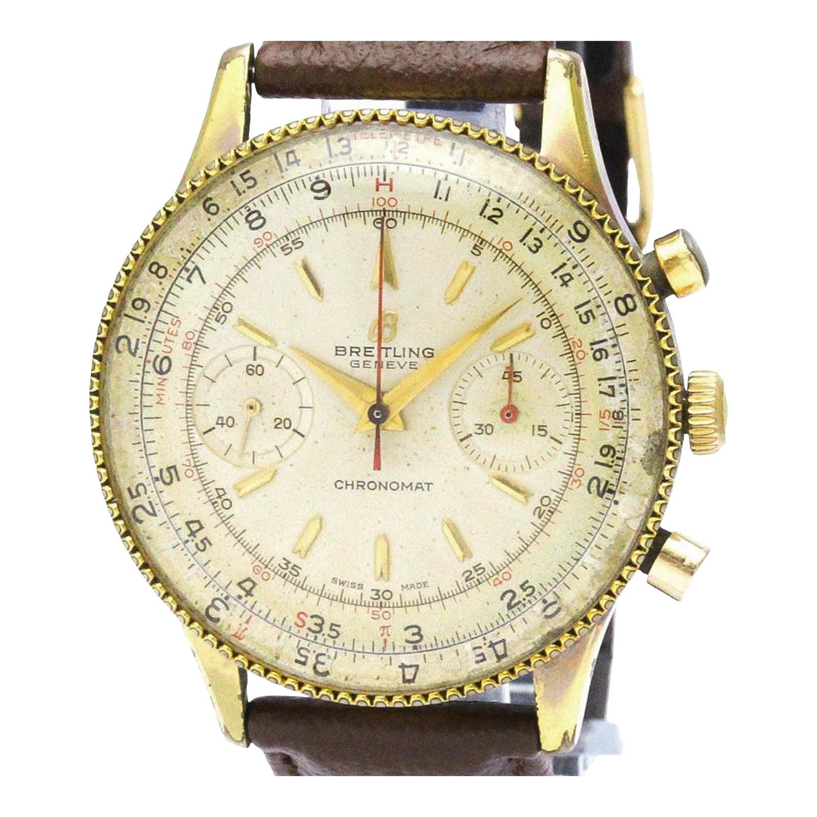 Breitling Vintage Chronomat Steel Hand-Winding Mens Watch 808 Bf566327 ...