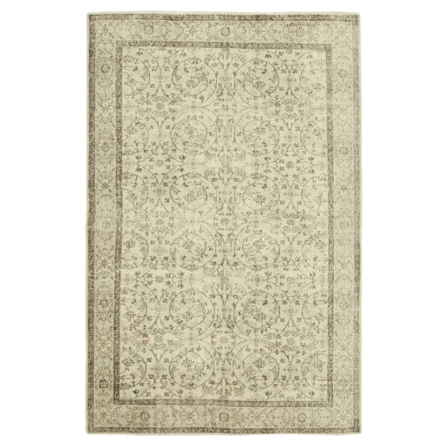 Vintage Turkish Beige Area Rug | Chairish