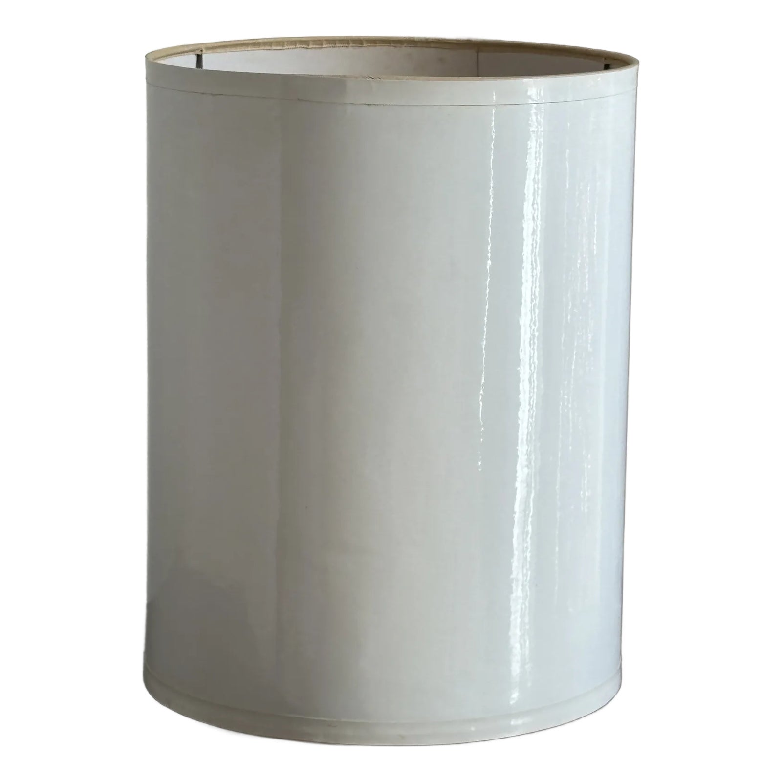 Small Mid-Century Modern Paper Drum Shade | Chairish