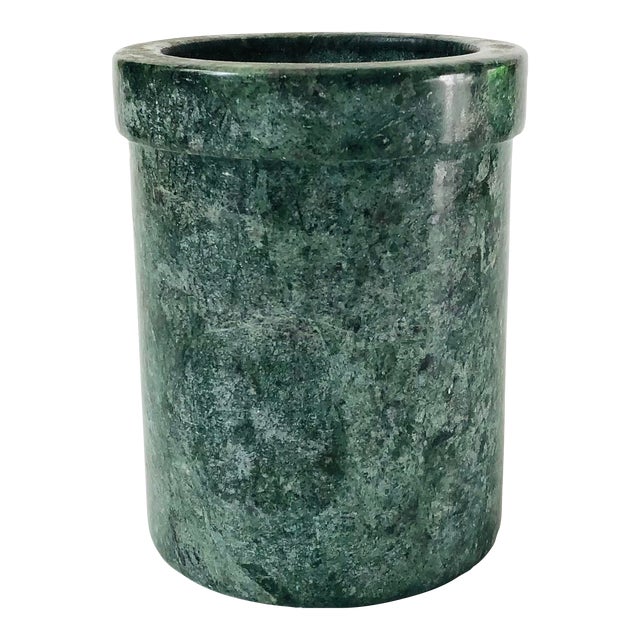Green Stone Utensil Holder | Chairish
