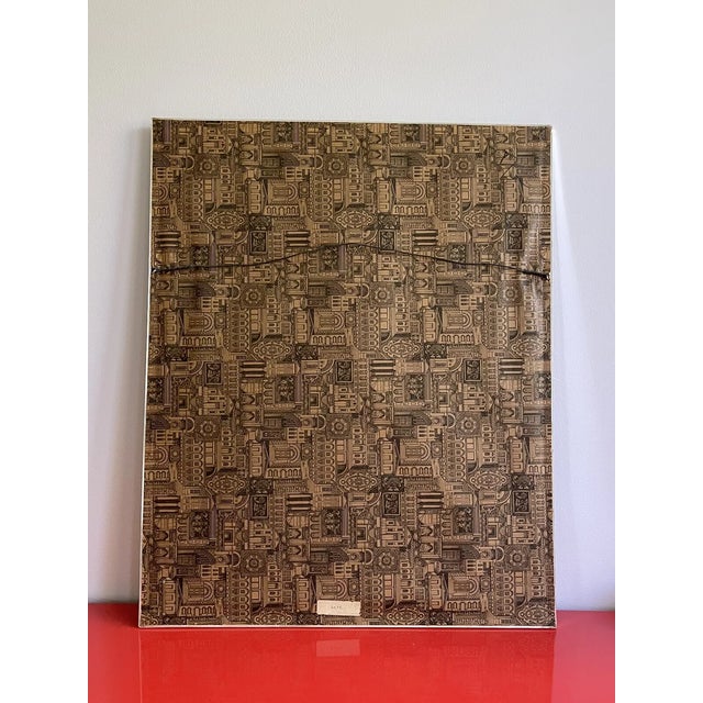 1970s Groovy Aetem 60s 70s Op Art Serigraph Graphic Print Black & White ...