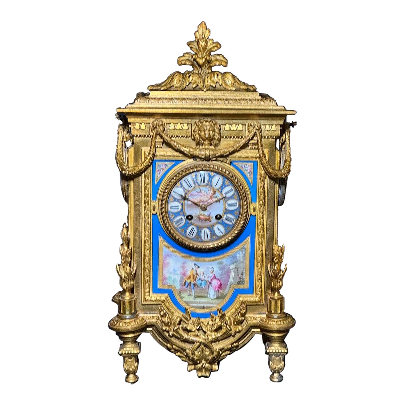 Mid 19th Century French Louis XVI XL Chimney Table Clock - Original ...