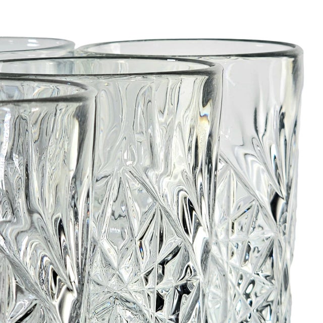 Libbey Glass Hobstar Highball Iced Tea Water Tumblers Set of 6 16 Oz ...