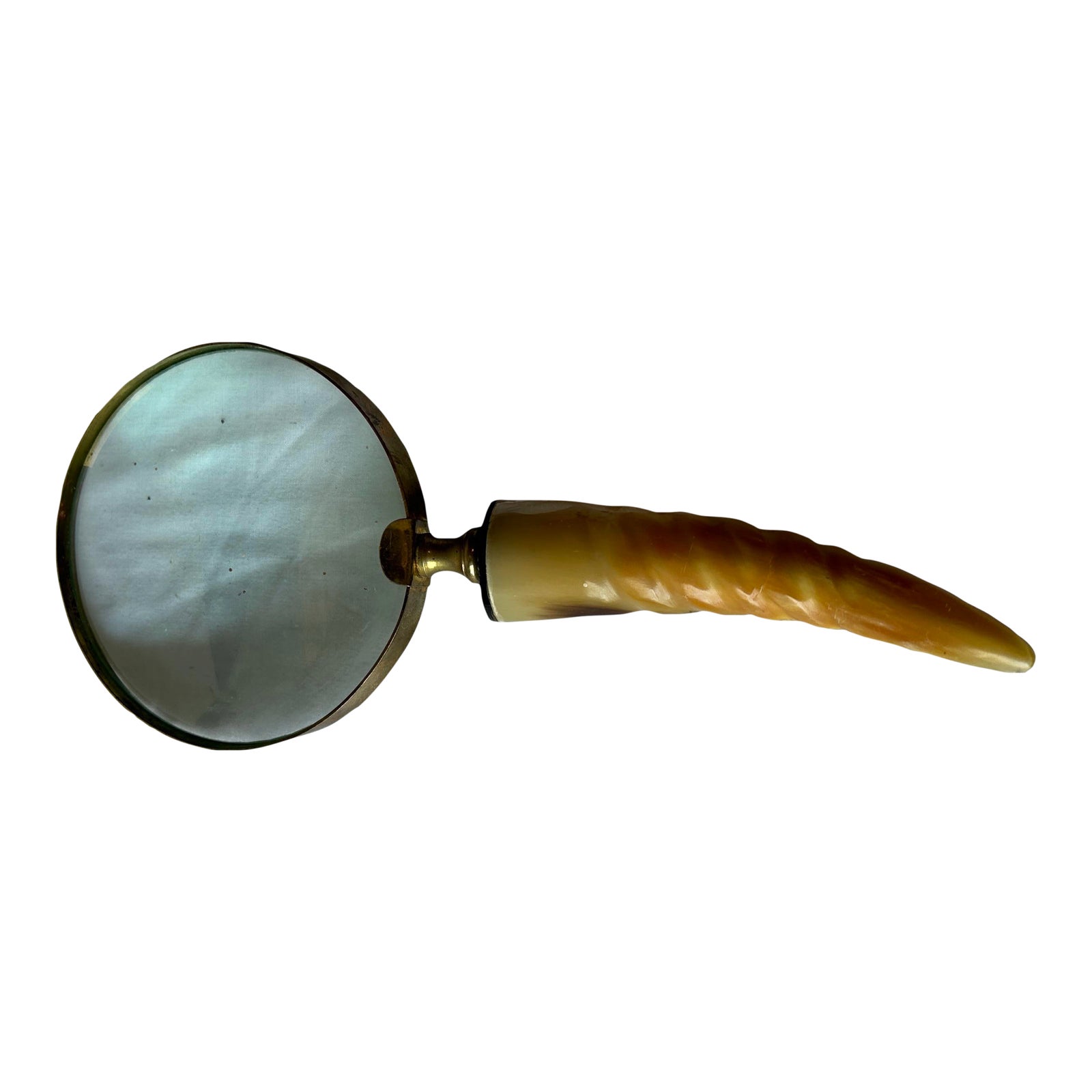1970s Magnifying Glass With Stone Handle | Chairish