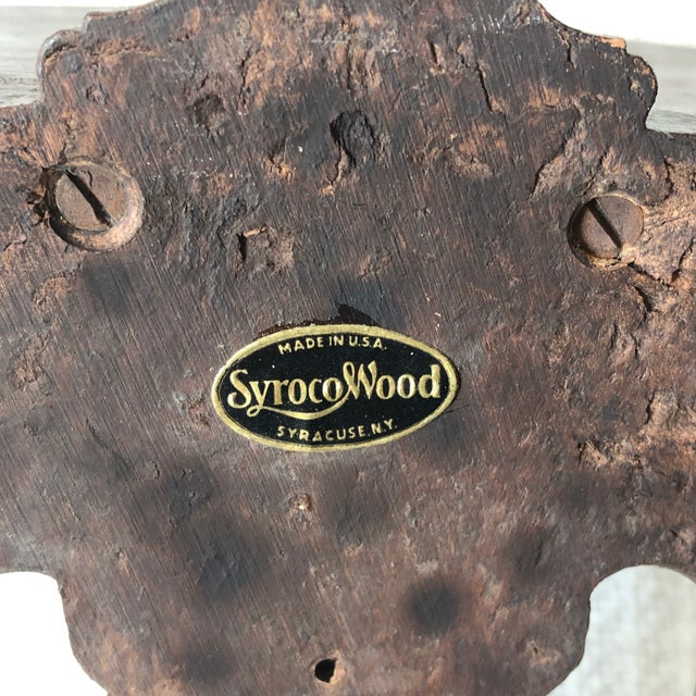 Mid-20th Century Syroco Wood Lyre Wall Shelves -- a Set | Chairish