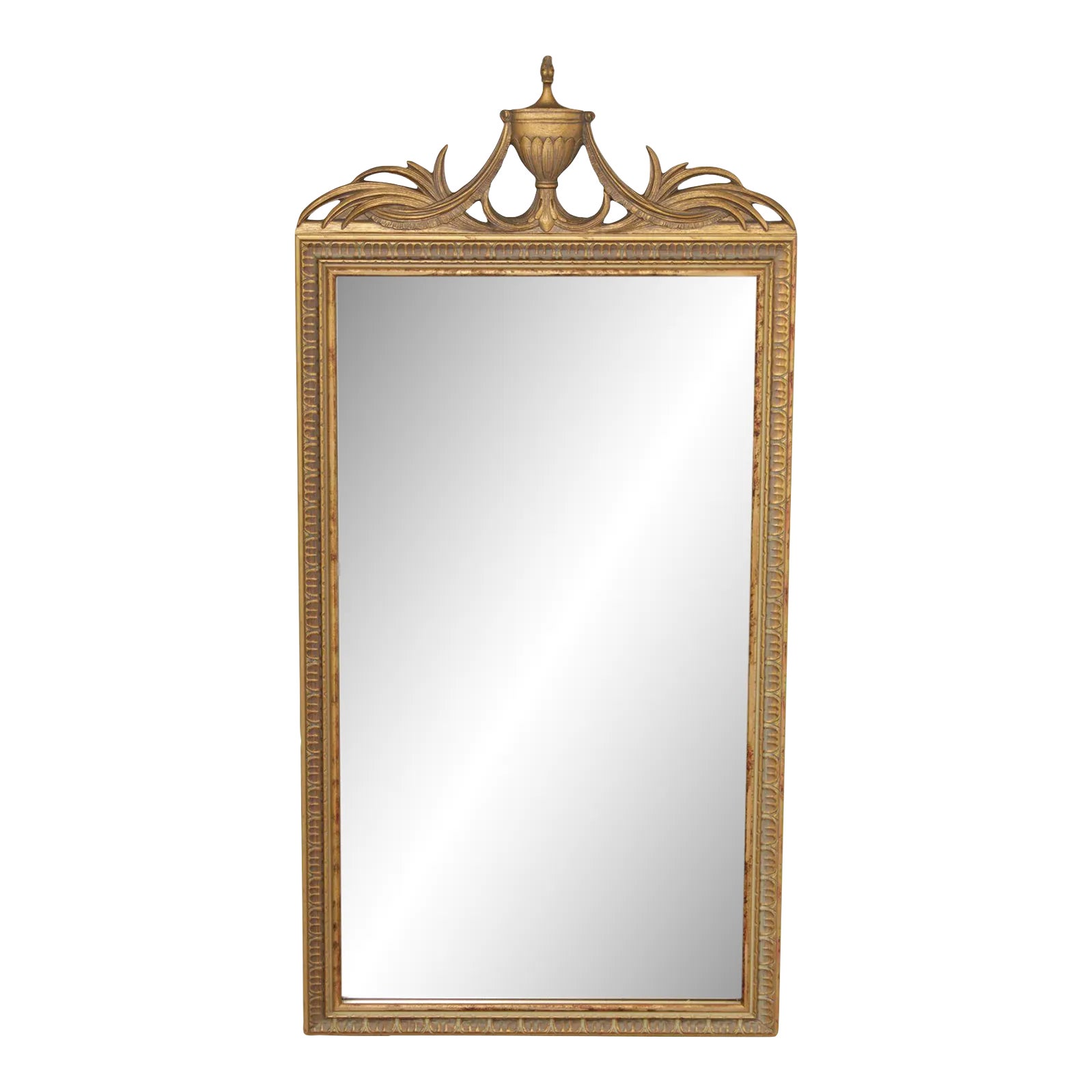 Mid 20th Century Adams Style Carved Giltwood Accent Wall Mirror | Chairish