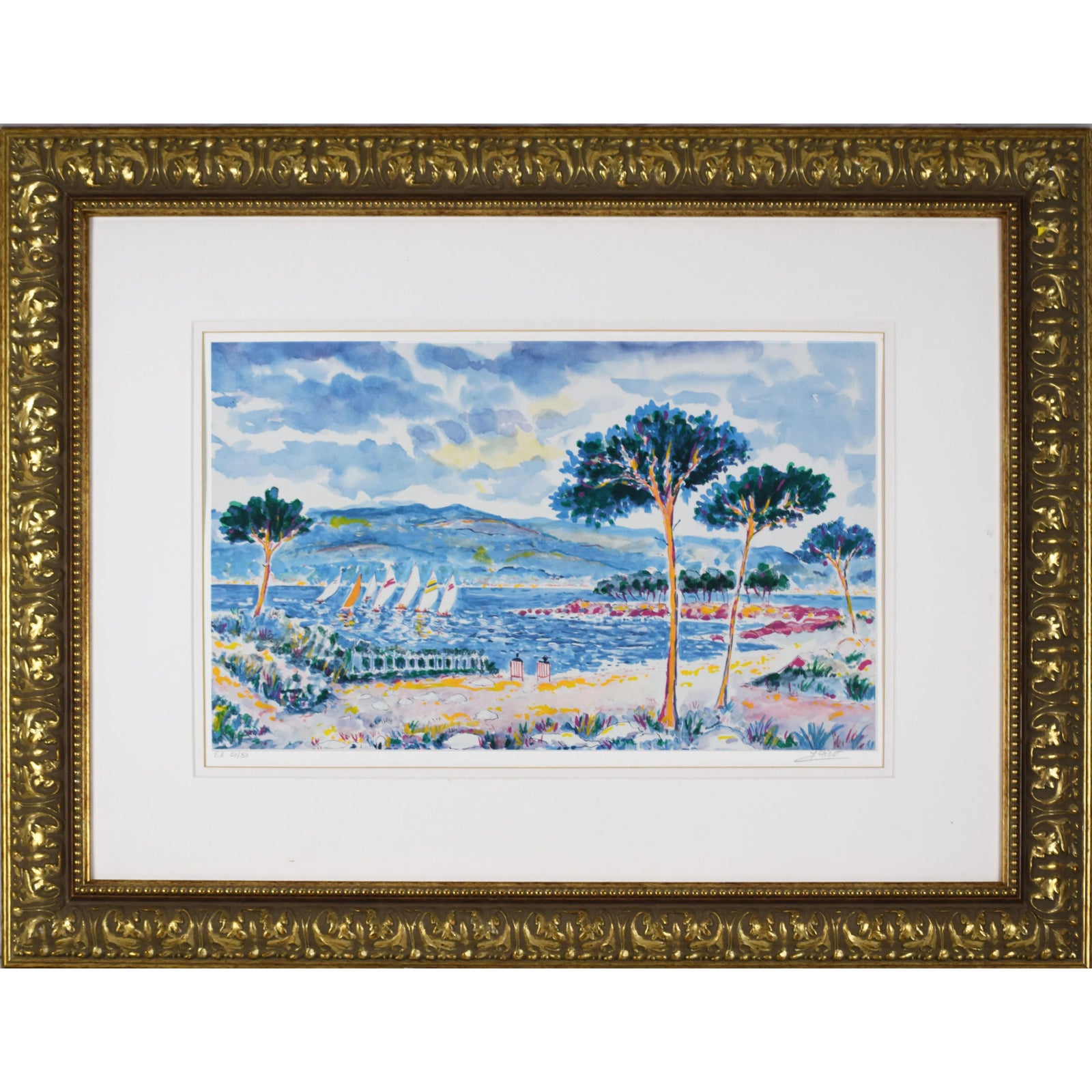 Pencil Signed Artist Proof Post Impressionist Seascape Seriolithograph ...