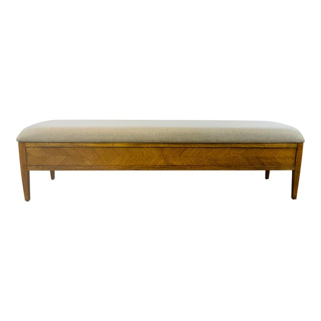 Theodore Alexander Modern Light Oak Finished Bench | Chairish