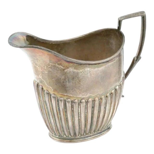 Antique English James Deakin and Sons Sterling Silver Creamer | Chairish