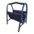 Vintage Navy Blue Rattan Magazine Rack | Chairish