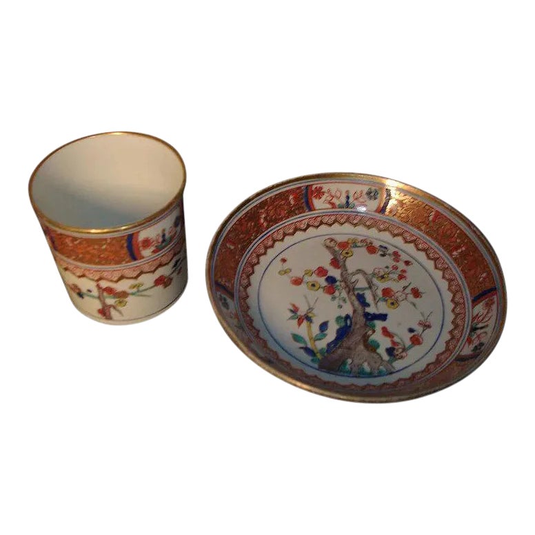 1805 Spode Imari or Japan Porcelain Coffee Can and Saucer in the ...