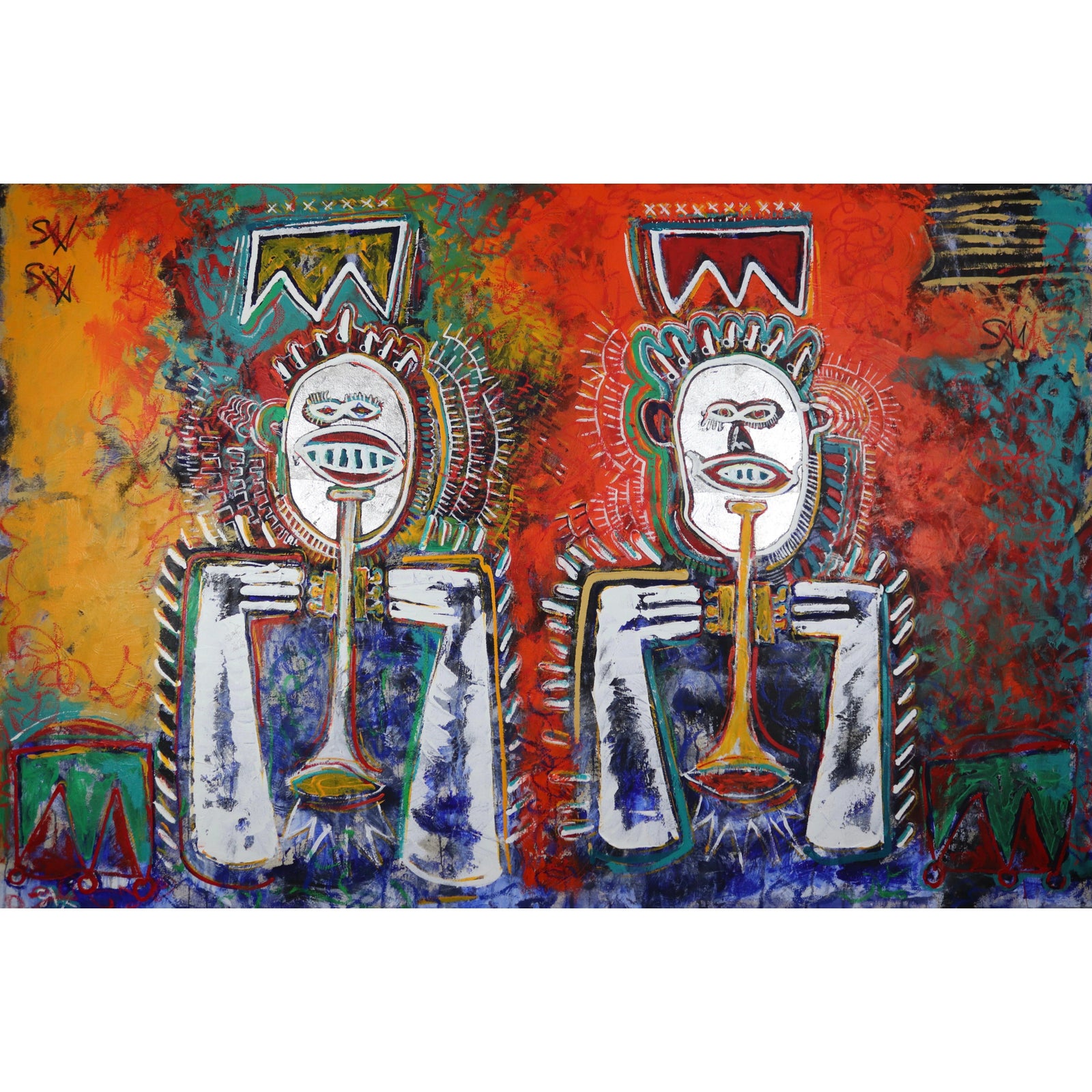 Sax Berlin "Jazz Kats, Mo Better Blues" Contemporary Abstract ...