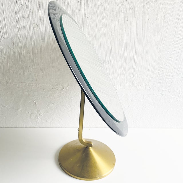 Large Table Mirror in the Style of Fontana Arte | Chairish