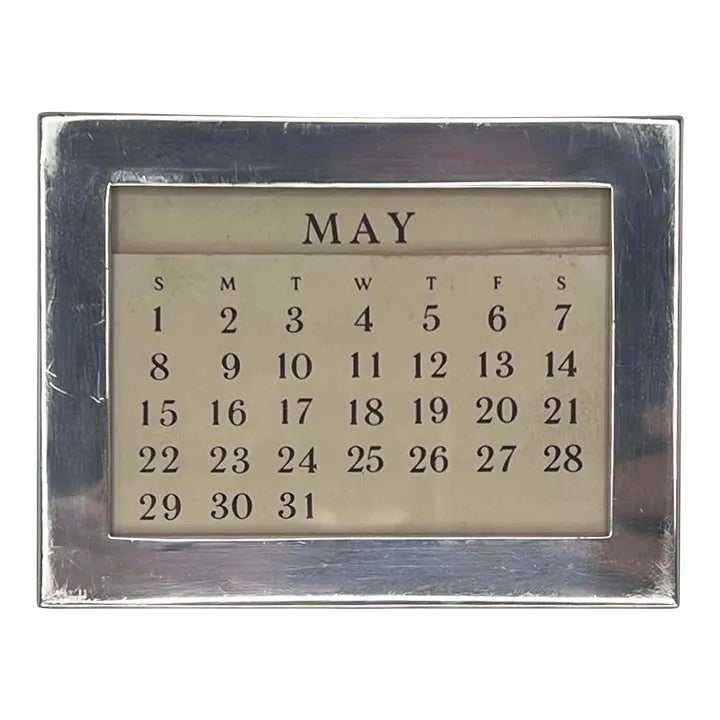 Vintage Tiffany & Co Sterling Silver Perpetual Desk Calendar | Chairish