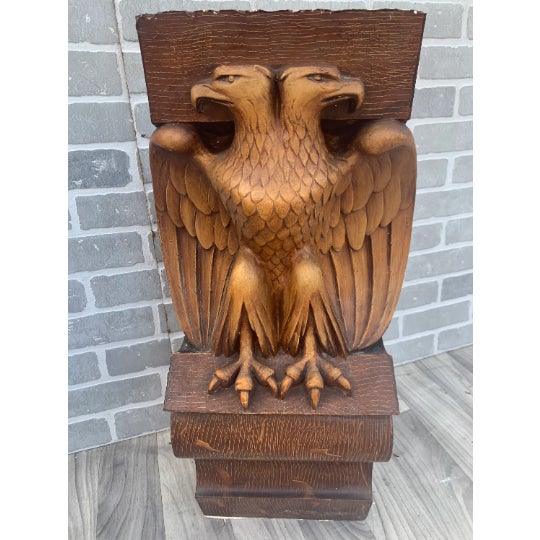 Antique Architectural Salvage Eagle Corbel - Pair | Chairish