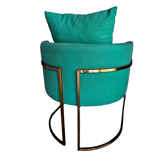 Christi Tasker Miami Kelly Green Performance Fabric Barrel Chair | Chairish