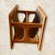 Mid Century Modern Teak Wood and Leather Danish Magazine Rack | Chairish