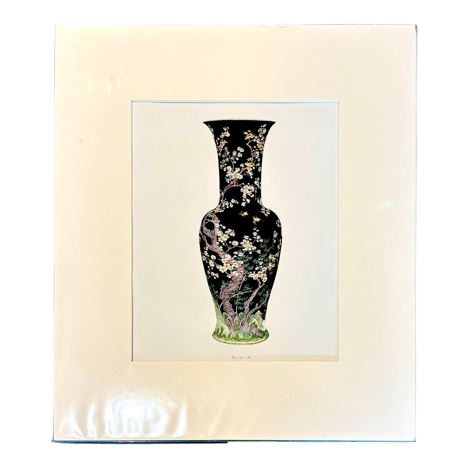Vintage Boho Chinese Porcelain Vase Print | Chairish