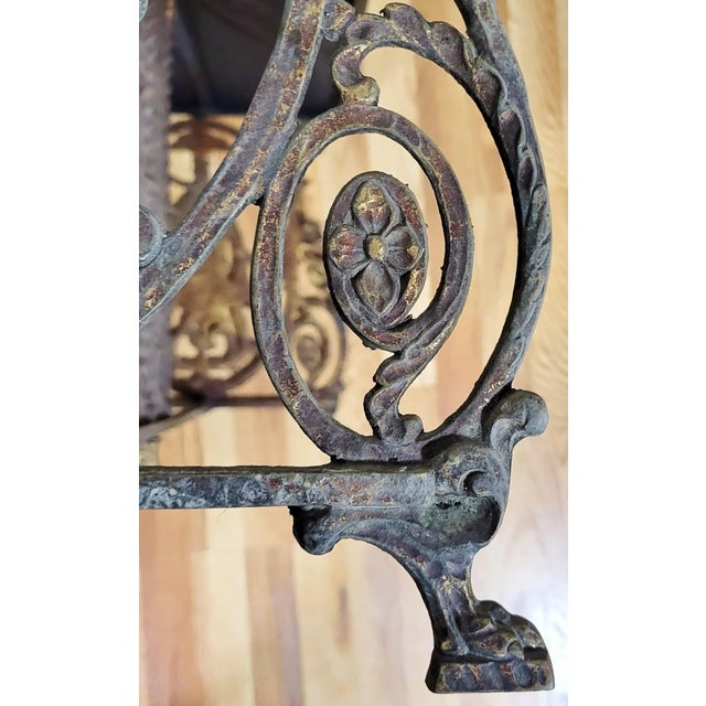 Antique Wrought Bronze & Iron Oscar Bach Style Knight Lion Hall Bench ...