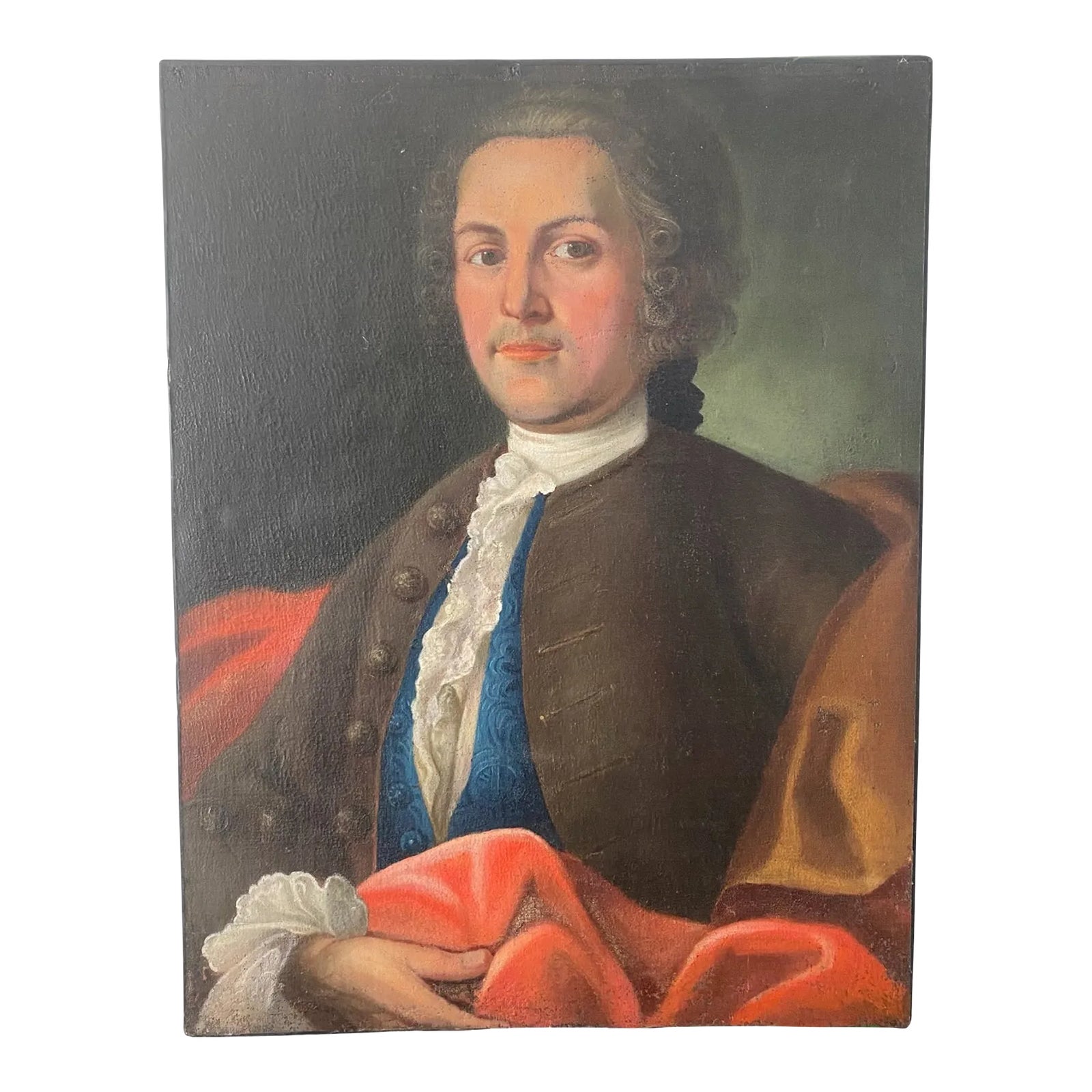 Dutch Oil Portrait Painting of a Gentlemen Dated 1823 | Chairish