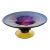 2000 Blenko Purple Amethyst Art Glass Large Yellow Footed Centerpiece ...