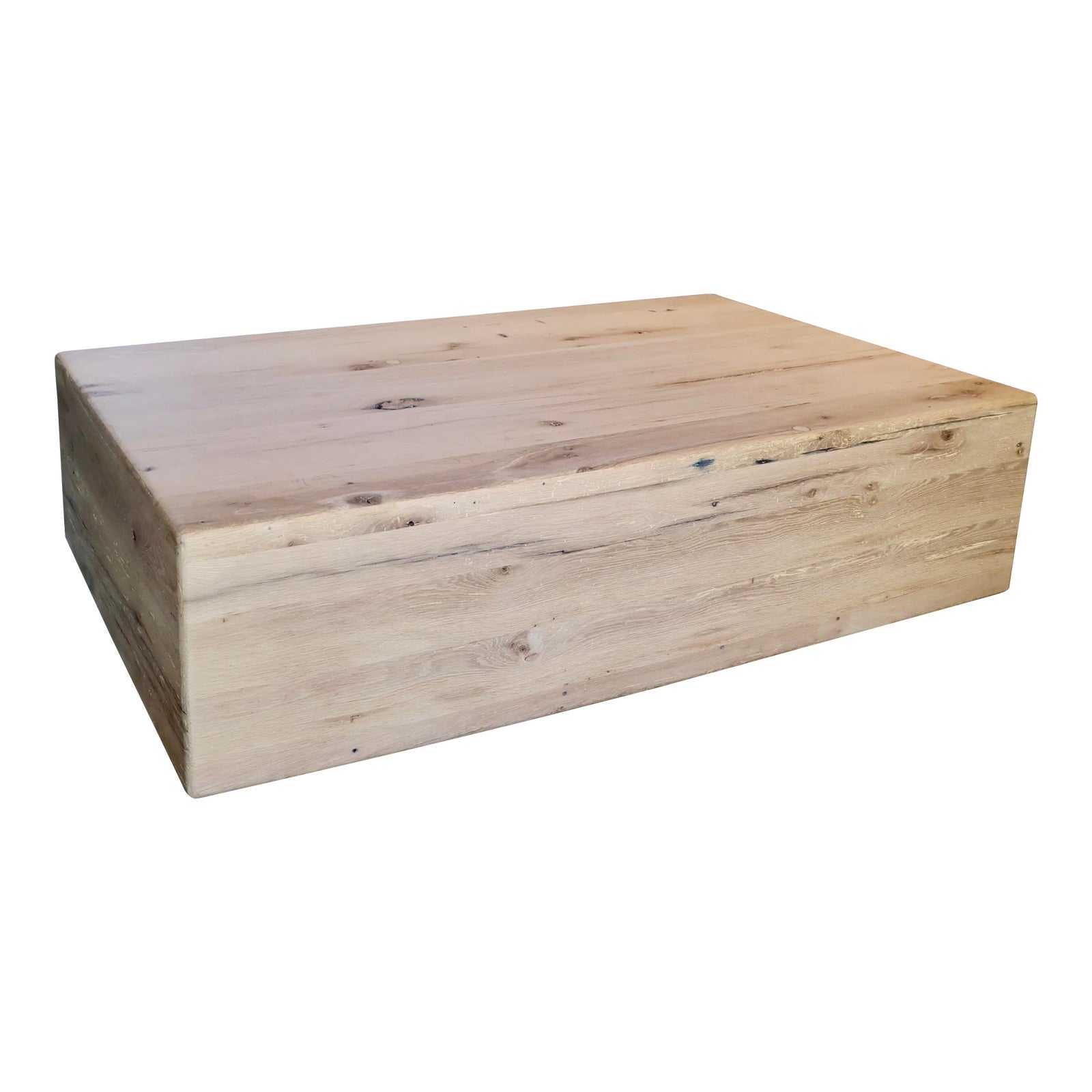 Modern Solid White Oak Handmade Center Table by Fortunata Design | Chairish