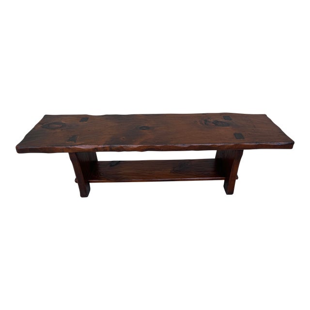 Hunt Country Furniture Rustic Rough Cut Pine Coffee Table | Chairish