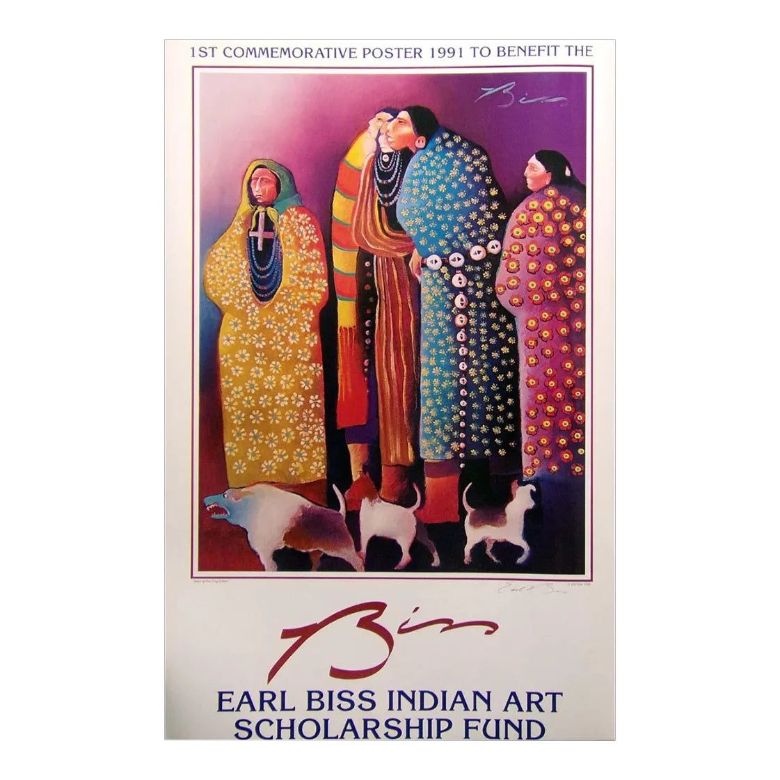Earl Biss "Jeering the Dog Eaters" Hand Signed Poster | Chairish