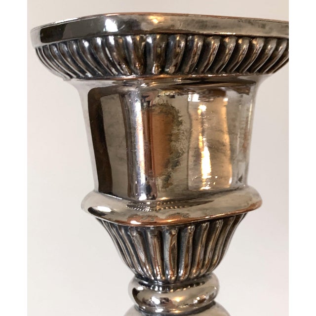 Pair of Antique Ellis Barker Silver on Copper 3 Arm Candelabras ...