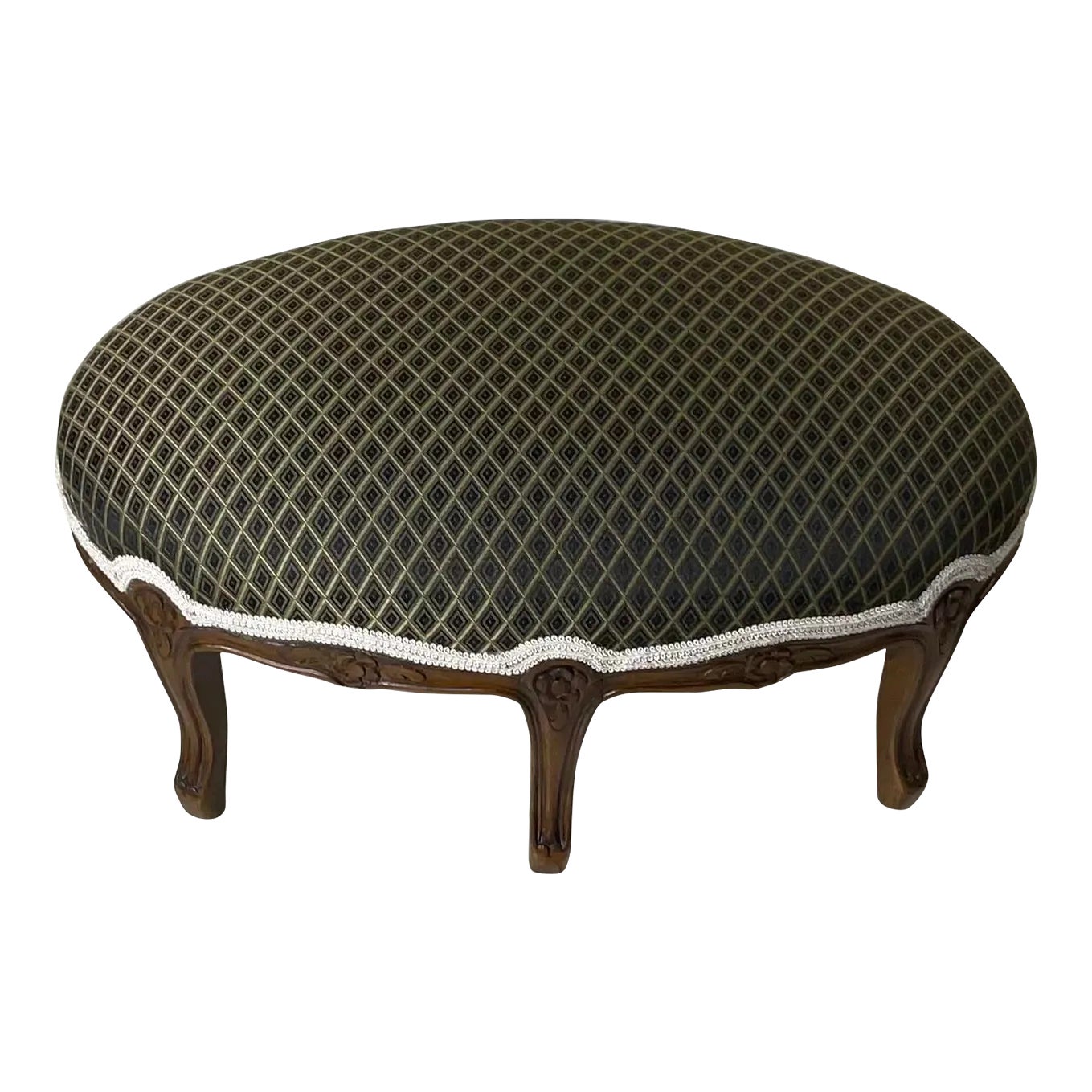 Vintage Six Legs Oval Foot Stool | Chairish