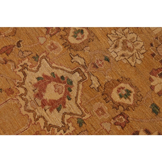 1980s Semi-Vintage Distressed Low-Pile Gold/Tan Wool Rug - 8'9 X 11'8 ...