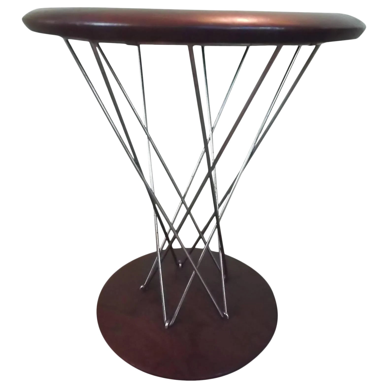 Isamu Noguchi Orig Teak Rocking Stool for Knoll Model 86t | Chairish