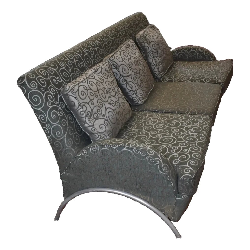 Thayer Coggin Postmodern Sofa With Arched Chrome Legs, 2000 | Chairish