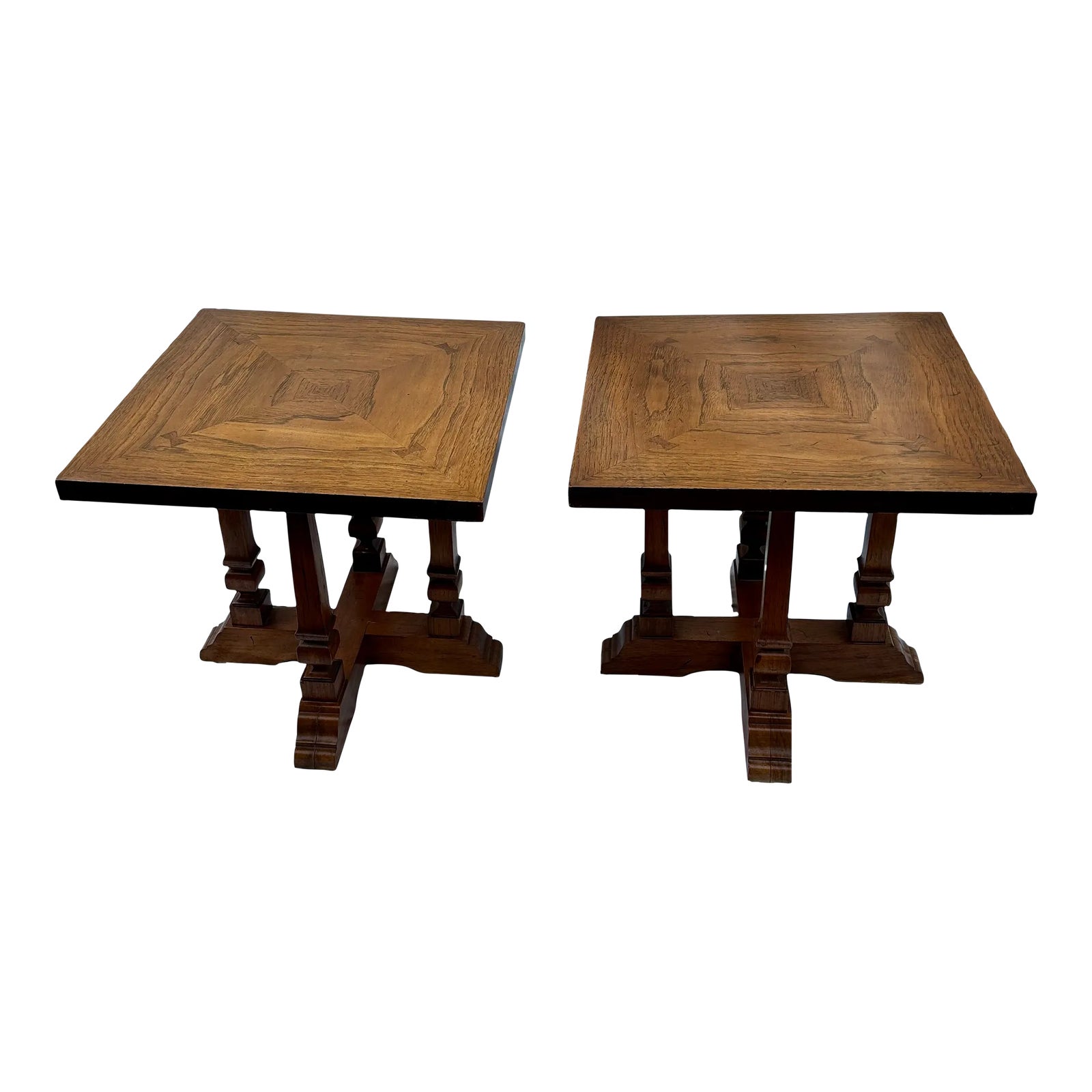 Mid Twentieth Century Thomasville Hollywood Regency Burl Wood Side ...