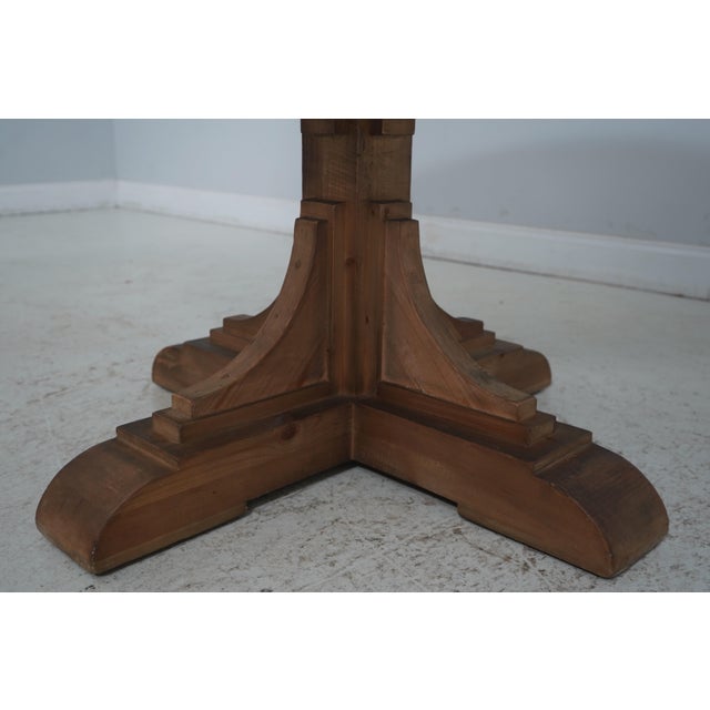 Restoration Rustic Round Distressed Finish Dining Table | Chairish