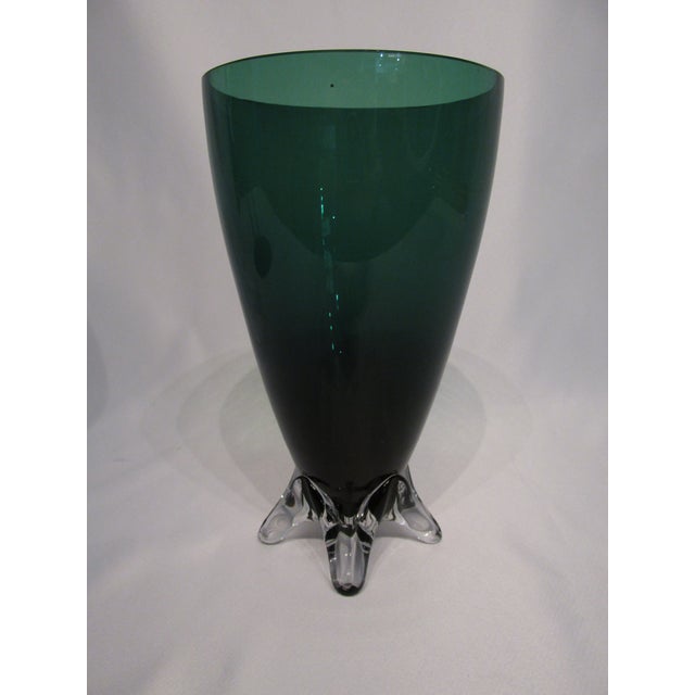1950s Tiffin Killarney Green Glass Vase Chairish
