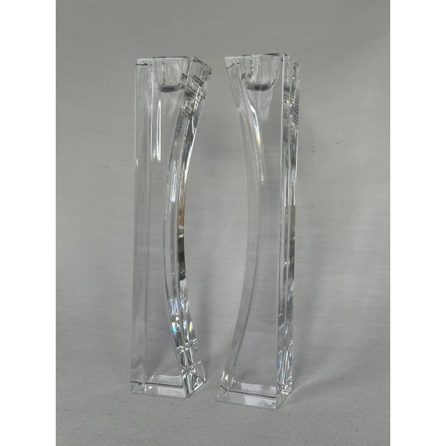 Crystal Kissing Candlesticks by Nambe - Set of 2 | Chairish