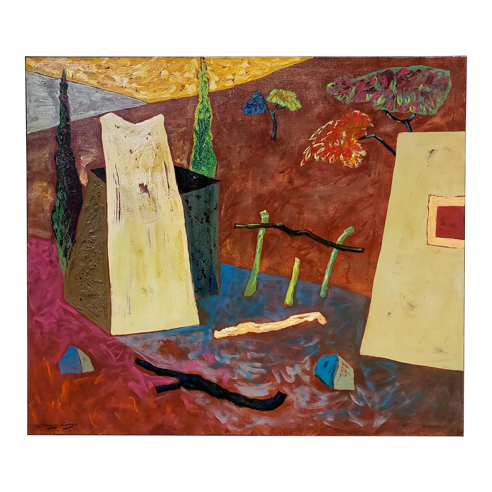 Bright Surreal Landscape Painting Titled "A Dream of the Past" by ...