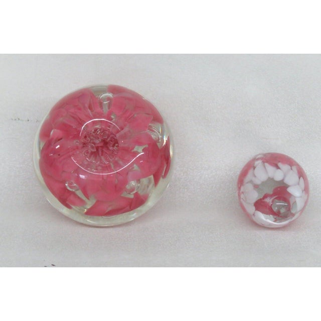 Joe St Clair Art Glass Pink Floral Paperweight Perfume Cologne Bottle ...