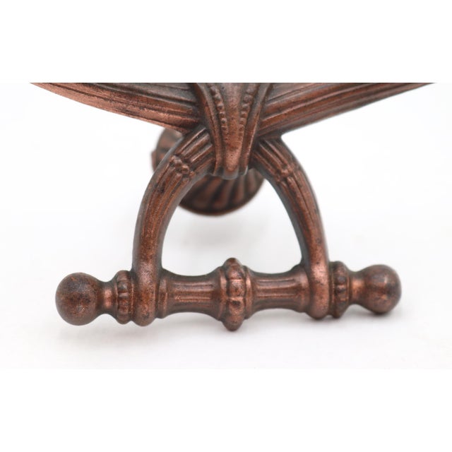 Pair of Victorian Beaded Cast Iron Hall Tree Hooks | Chairish