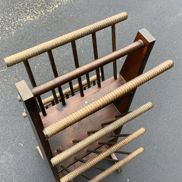 Late 19th Century Vintage Newspaper or Magazine Rack | Chairish