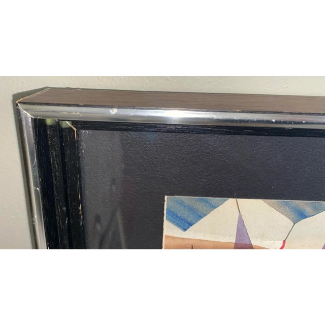 Mid-Century Modern Abstract Watercolor by Listed Artist Jane Downs ...