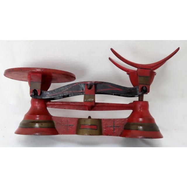 Small Antique American Cast Iron & Brass Confectionery Balance Scale ...