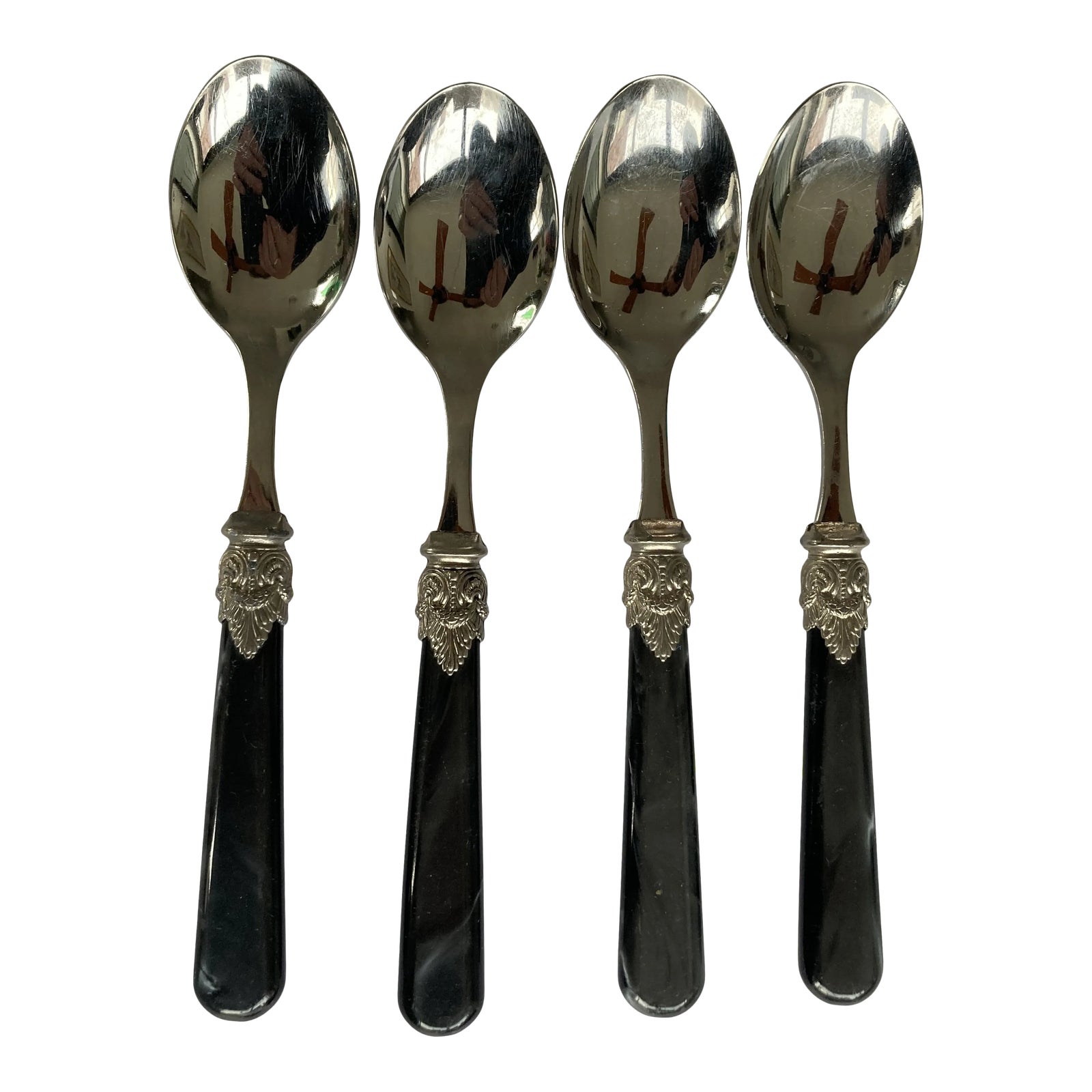 Contemporary Eme Italy 18/10 Stainless Napolean Spoons S/4 | Chairish