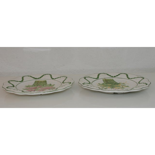 Late 20th Century Mane Lion Italian Pottery Scalloped Edge Floral Wall ...